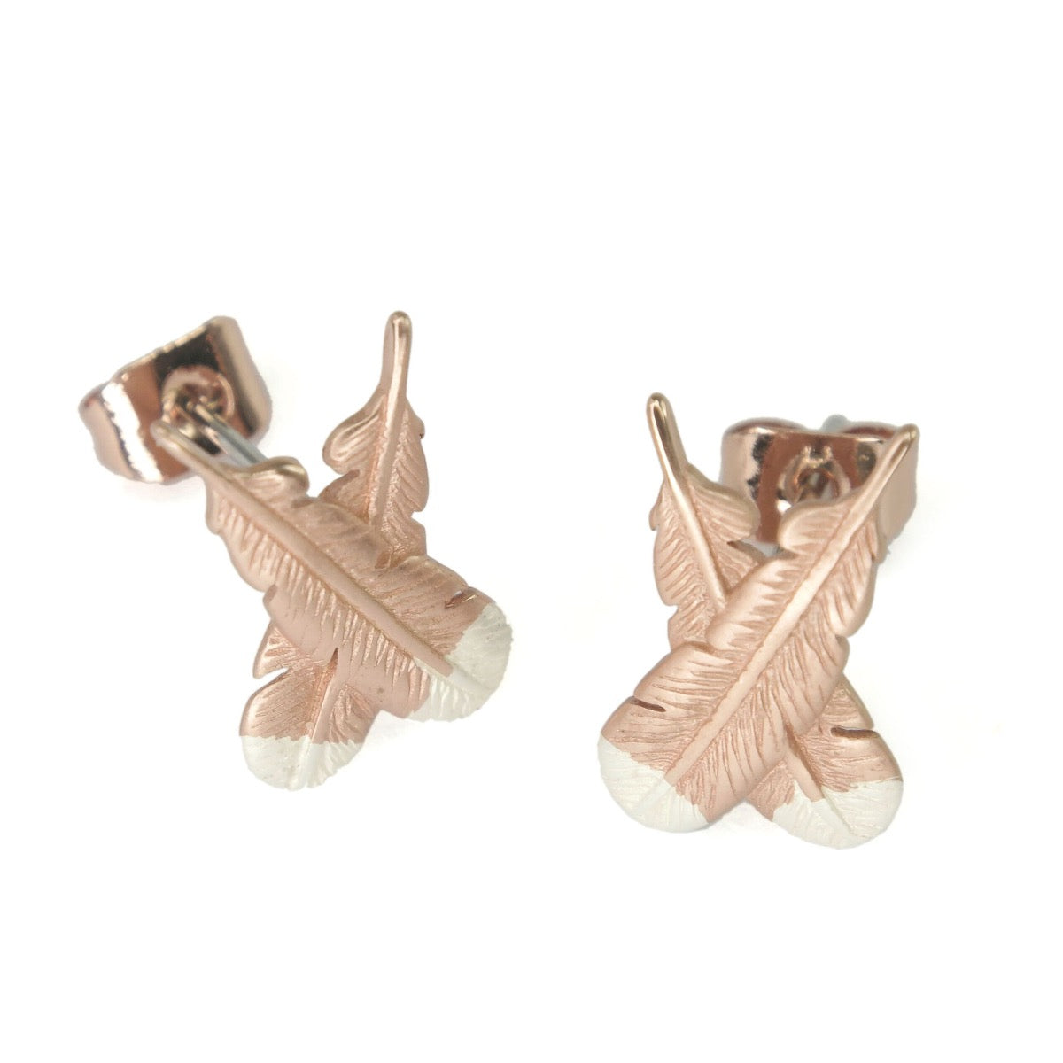 Huia Crossed Feather Earrings – Little Taonga